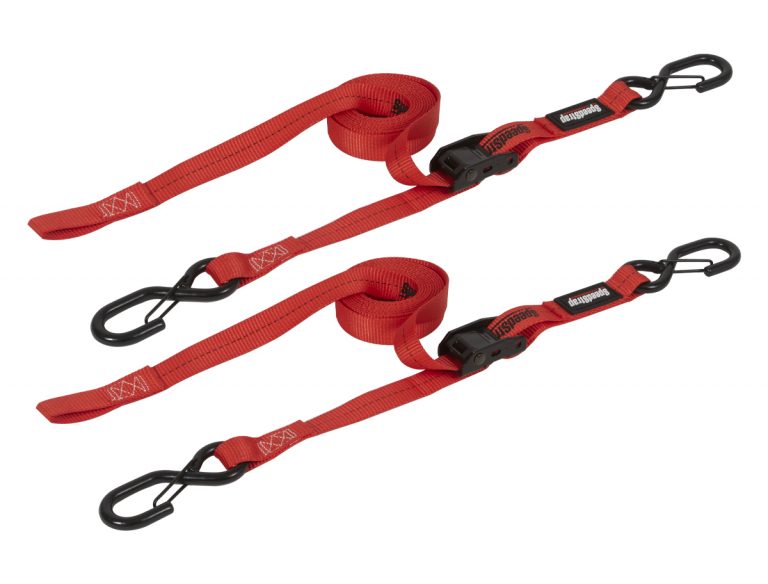 1" x 10' Cam-Lock Tie Down with Snap S-Hooks and Soft-Tie (2 Pack ...