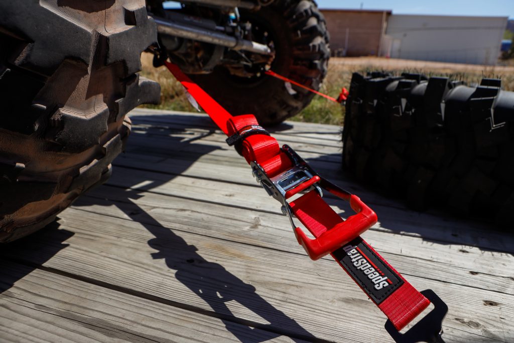 2" x 10' Ratchet Tie Down w/ Twisted Snap Hooks & Axle Strap Combo ...